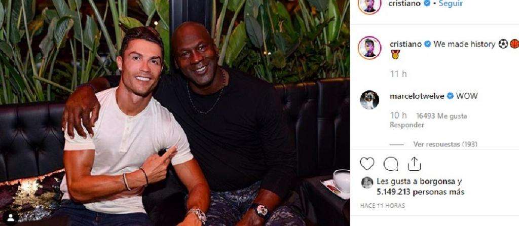 Cristiano se pone a la altura de Jordan con una foto