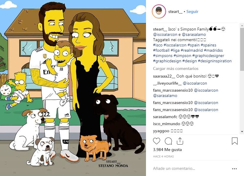 Isco y Sara, nuevos 'personajes' de los Simpsons